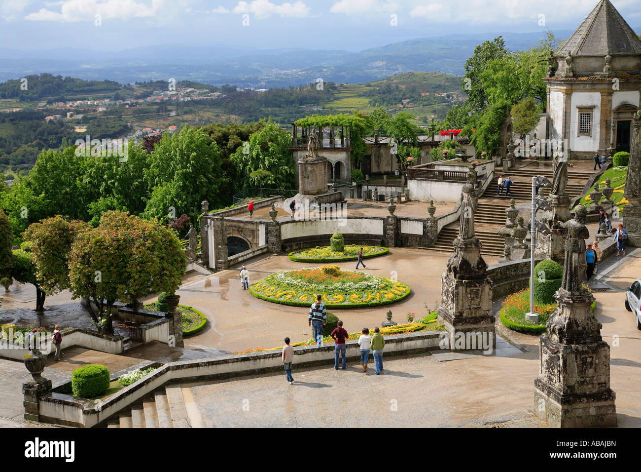 Portugal Minho Bom Jesus do Monte park people Stock Photo - Alamy