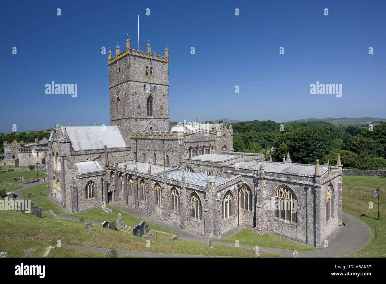 St Davids Cathedral Pembrokeshire West Wales Stock Photo - Alamy