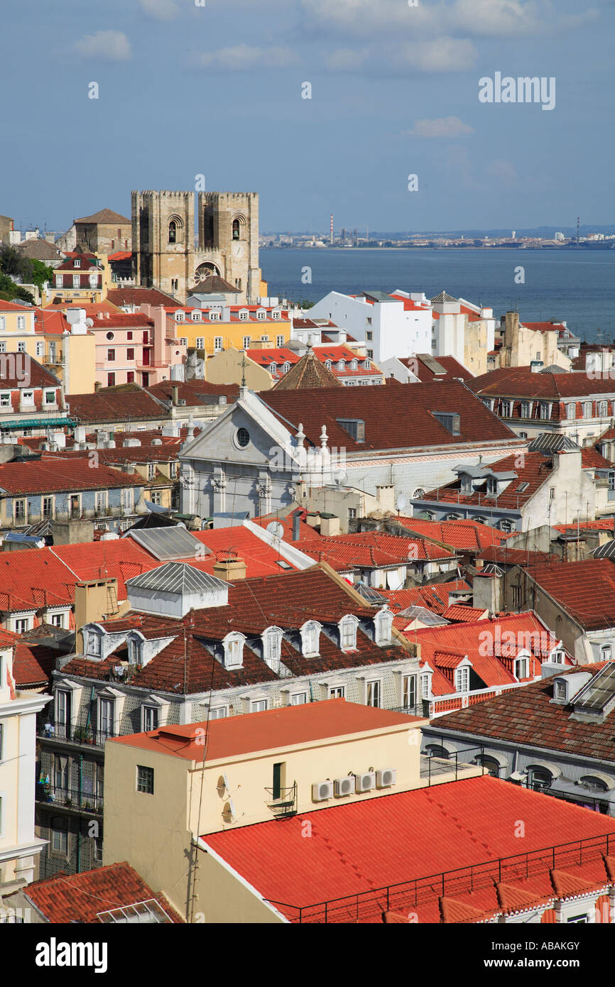 Portugal Lisbon general panoramic view skyline Stock Photo - Alamy