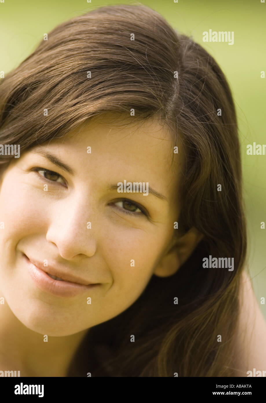 Woman's smiling face Stock Photo - Alamy