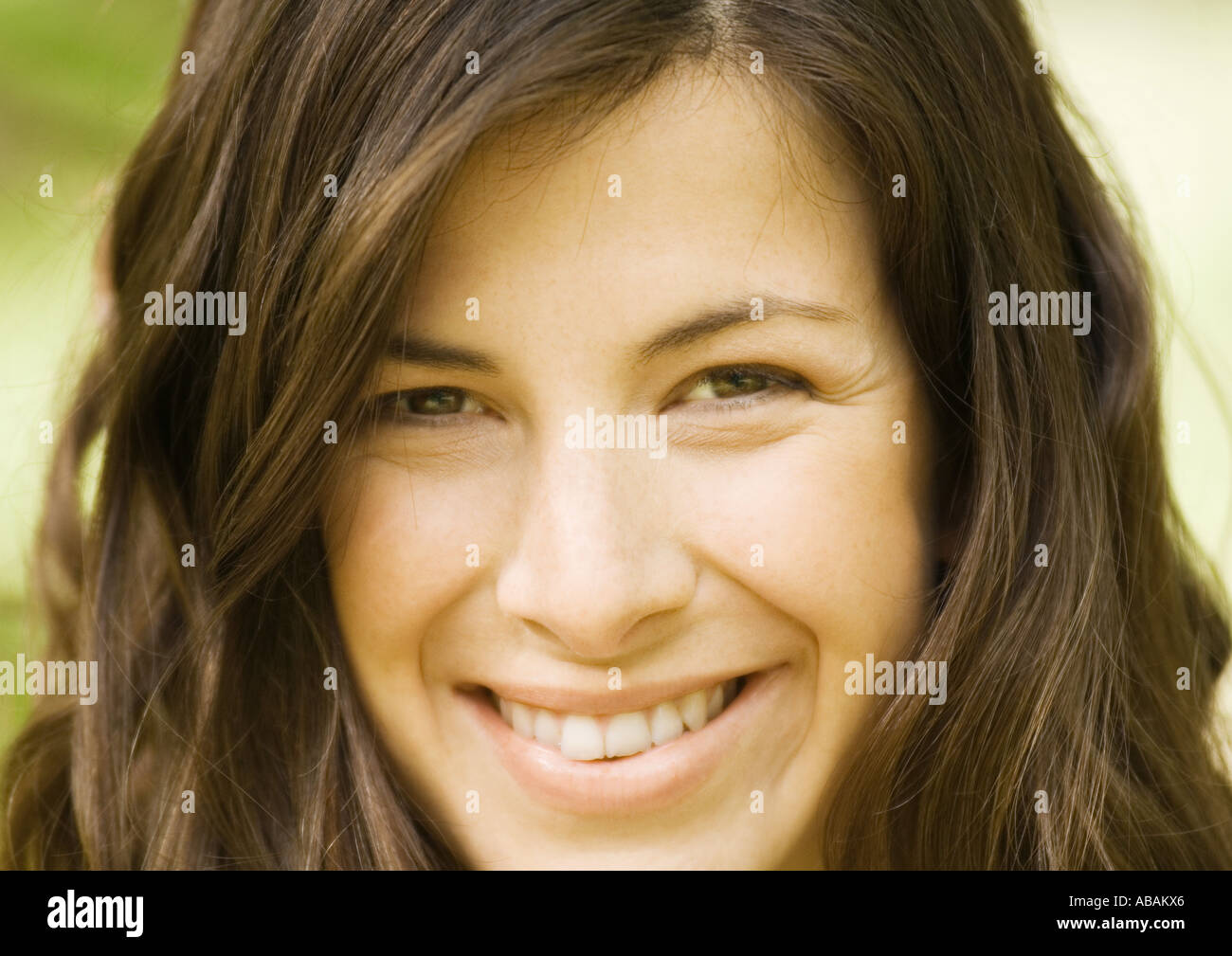 Woman's smiling face Stock Photo - Alamy