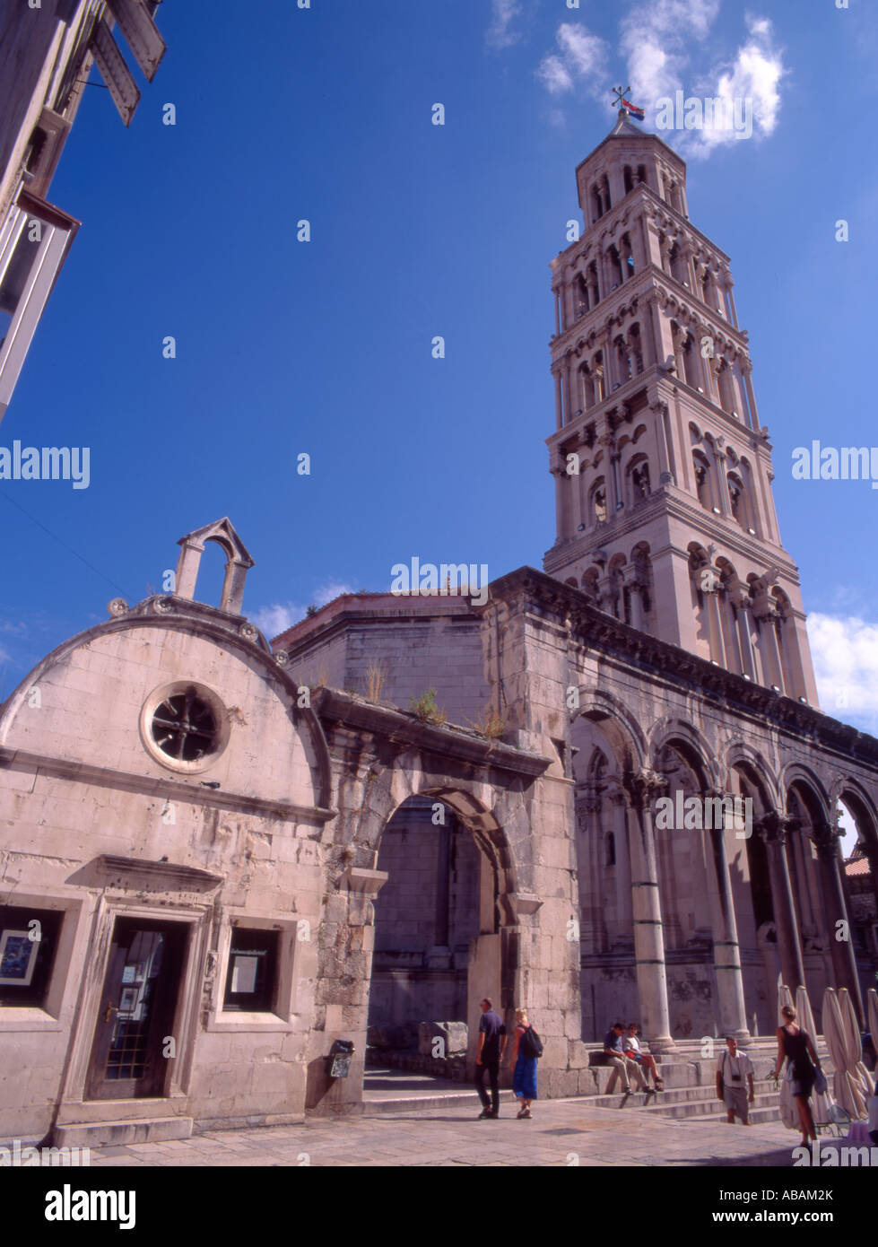 Croatia Split Diocletian s Palace Peristyle St Domnius Cathedral Stock ...