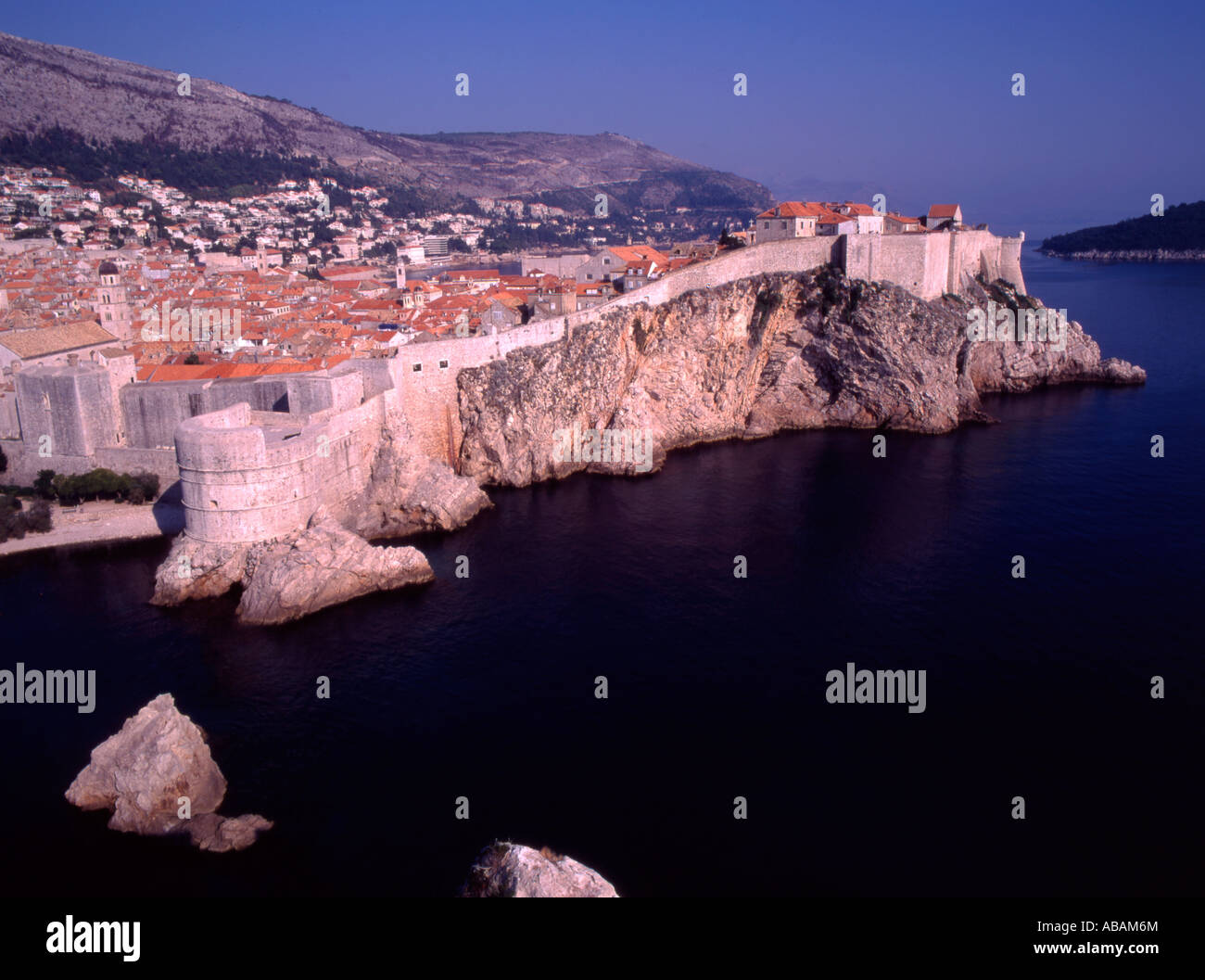 Croatia Dubrovnik general aerial view Stock Photo - Alamy