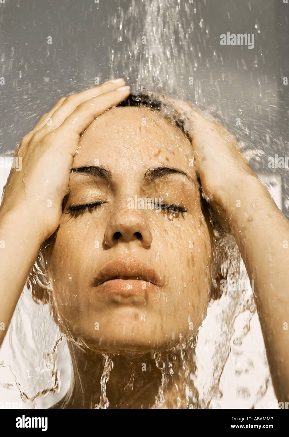 Womans face under hi-res stock photography and images - Alamy