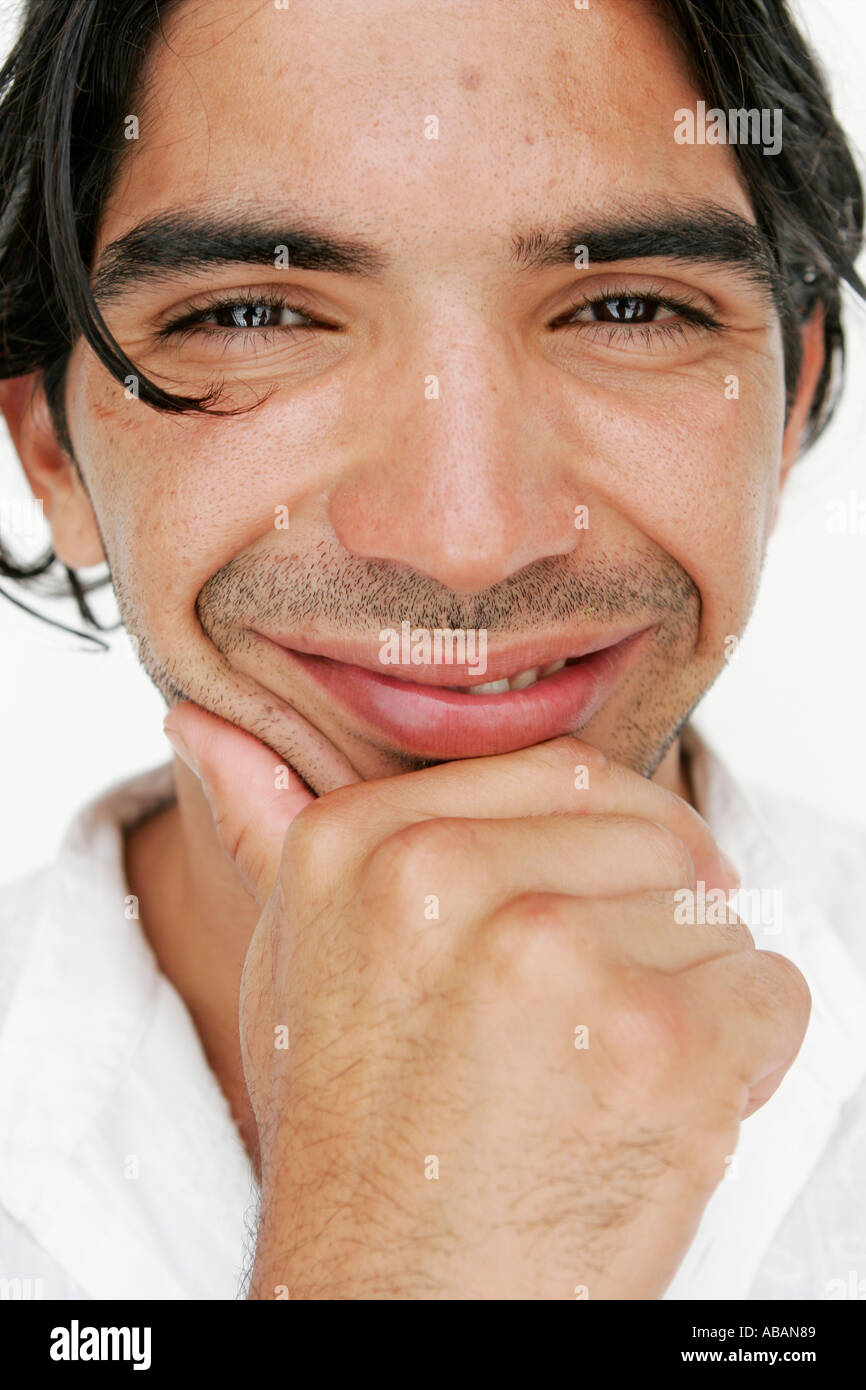 Close up features handsome young hi-res stock photography and images ...