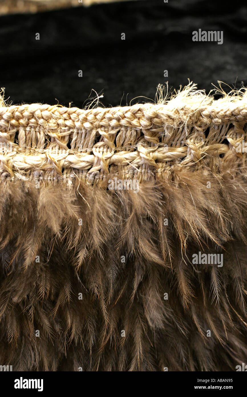 Kiwi feather and flax detail can be seen in this Kiwi feather cloak at ...