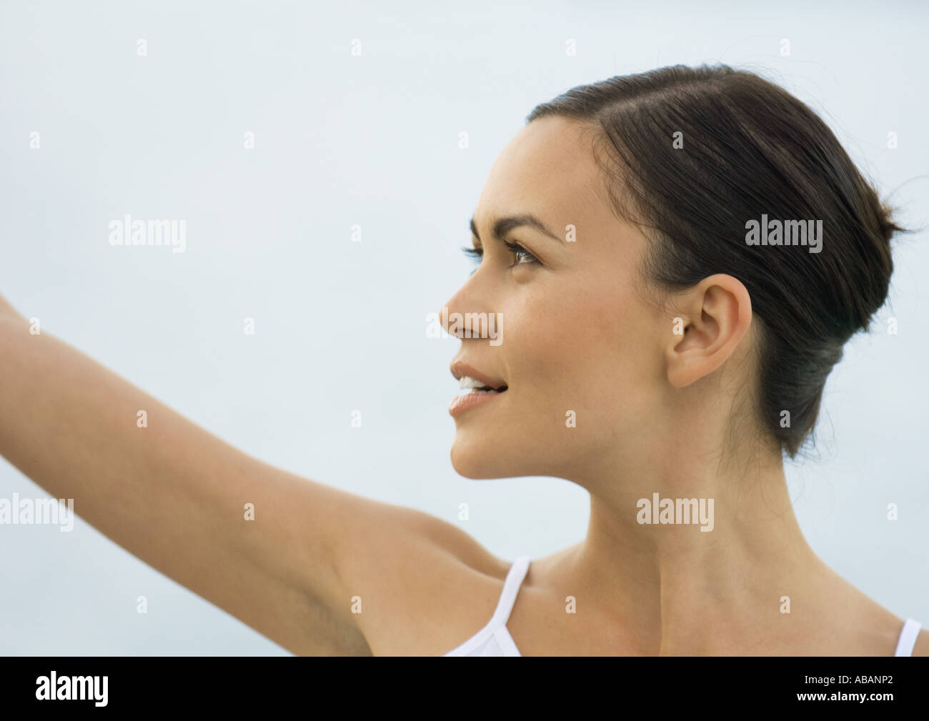 Cropped view woman raising hi-res stock photography and images - Alamy