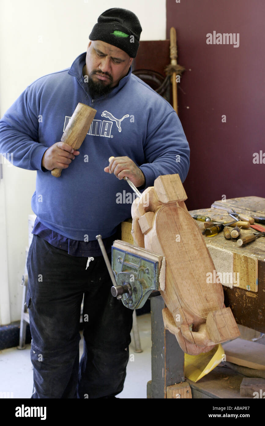 Master carver Sonny Davis at the Waiwhetu marae in Lower Hutt New ...