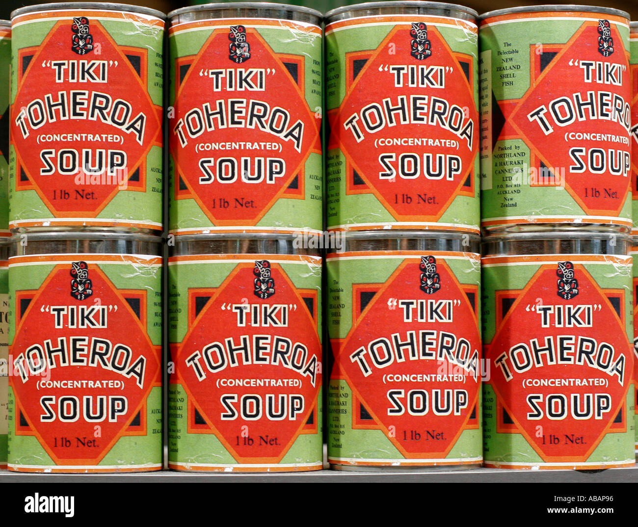 New Zealand canned Toheroa soup Stock Photo - Alamy
