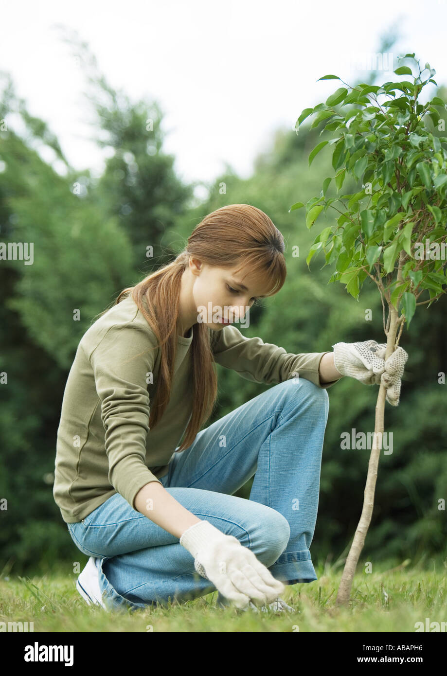 Natural Woman Tree Planting Girls