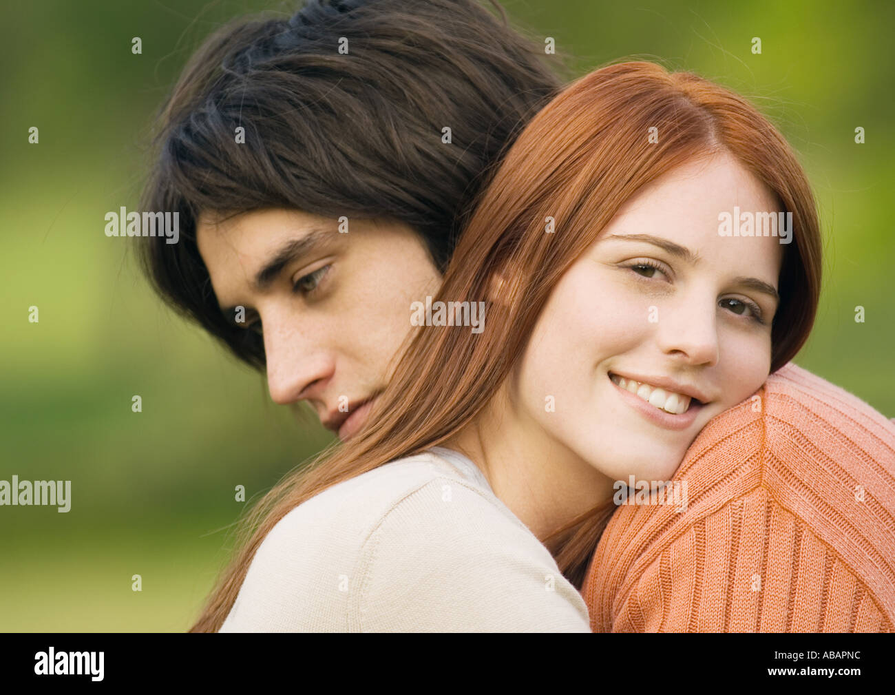 Girlfriend resting head on boyfriends hi-res stock photography and ...