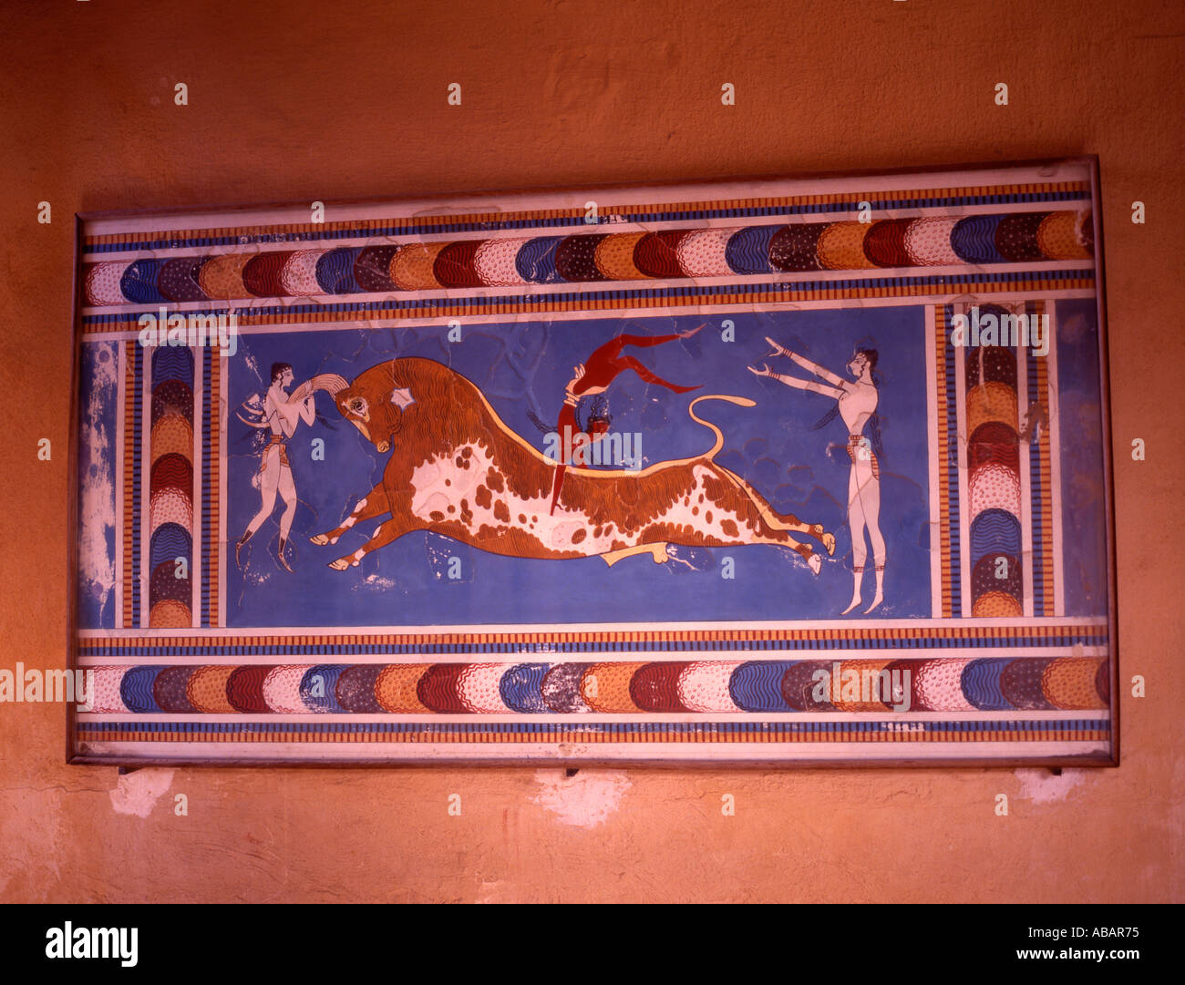 Bull Leaping From The Palace At Knossos