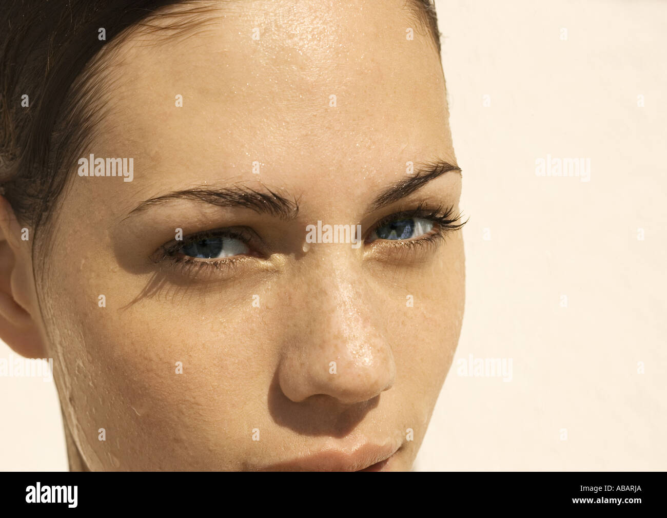 Freckles on faces hi-res stock photography and images - Alamy