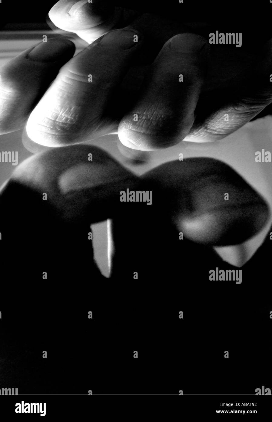 Hand grasping Black and White Stock Photos & Images - Alamy