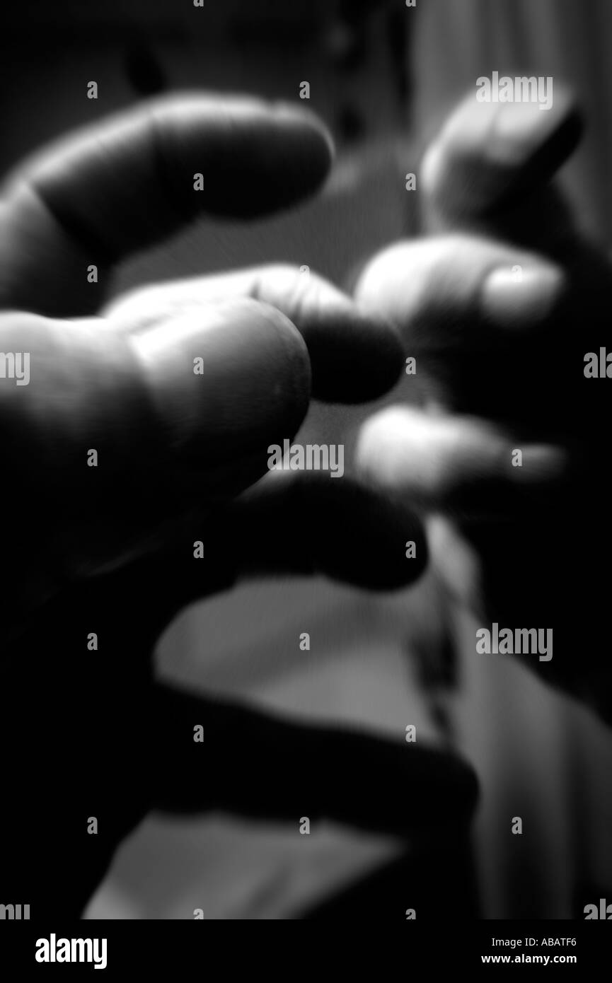 Hand grasping Black and White Stock Photos & Images - Alamy