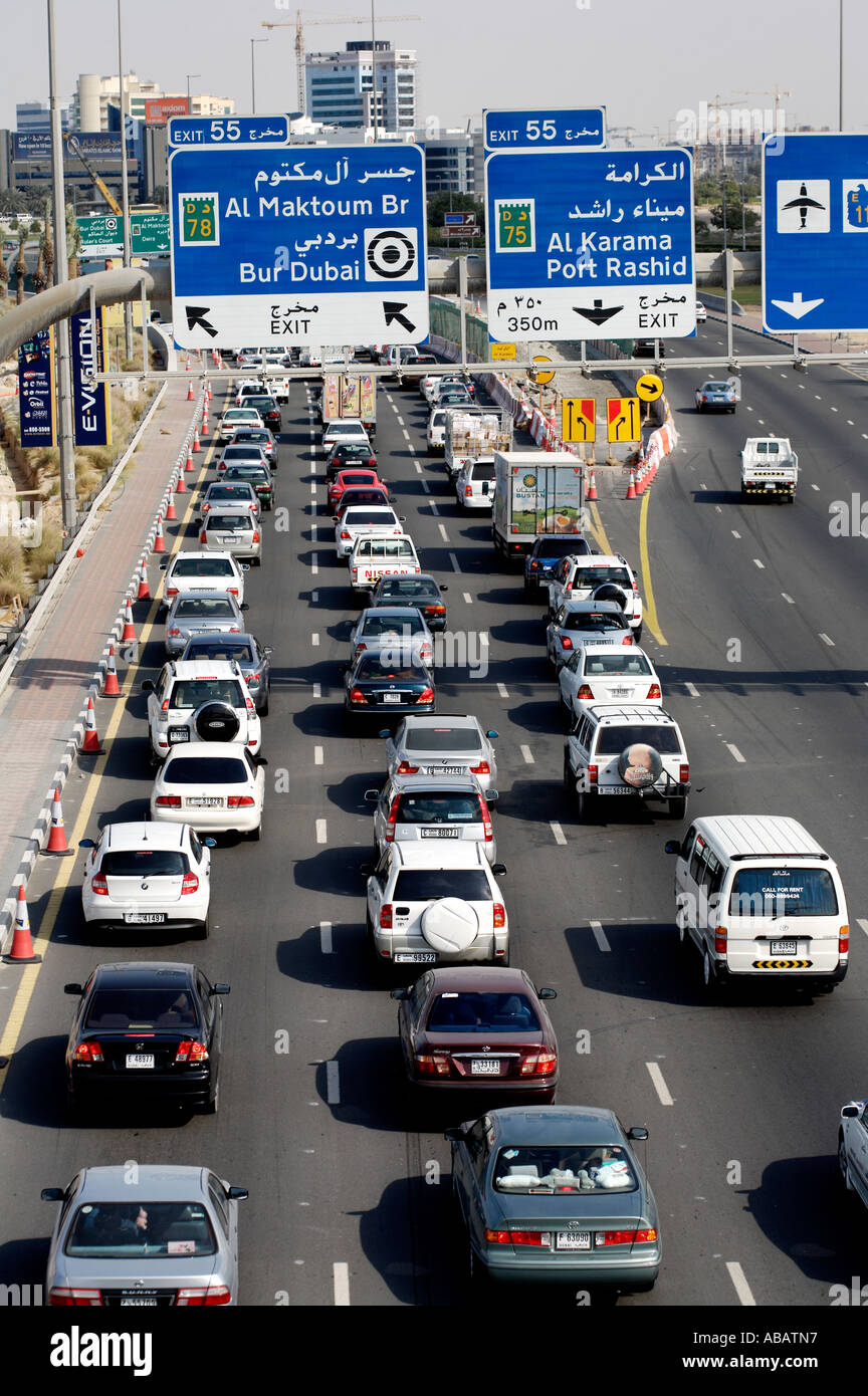 UAE, Dubai, Dubai, Highway Stock Photo - Alamy