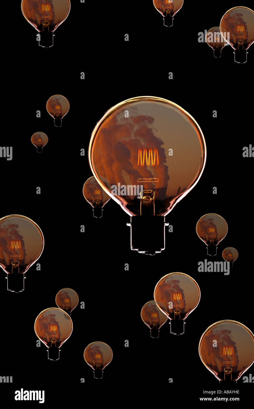 GLASS ELECTRIC LIGHT BULBS WITH GLOWING FILAMENTS CONTAINING IMAGE OF ...