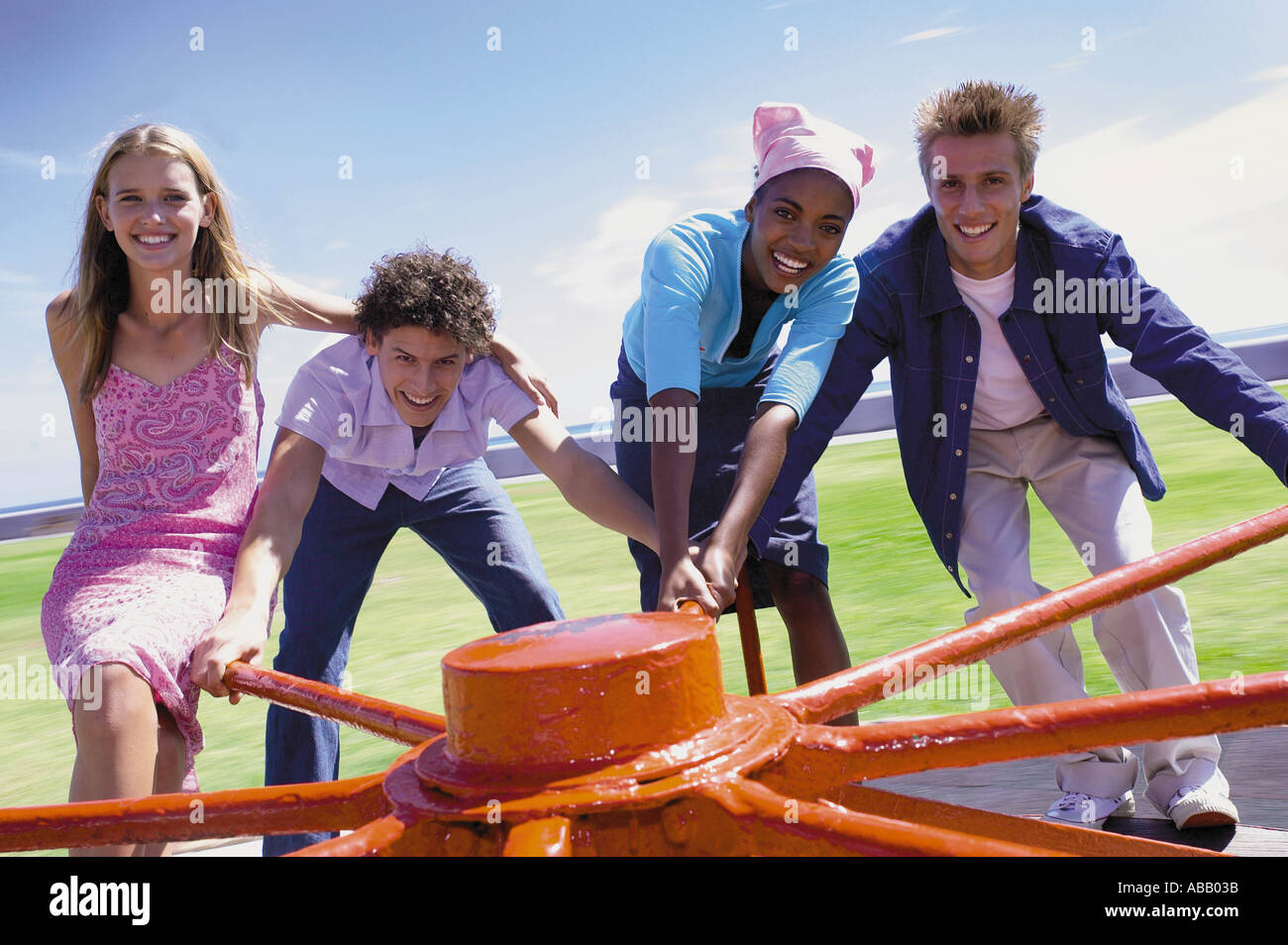 Adult roundabout hi-res stock photography and images - Alamy