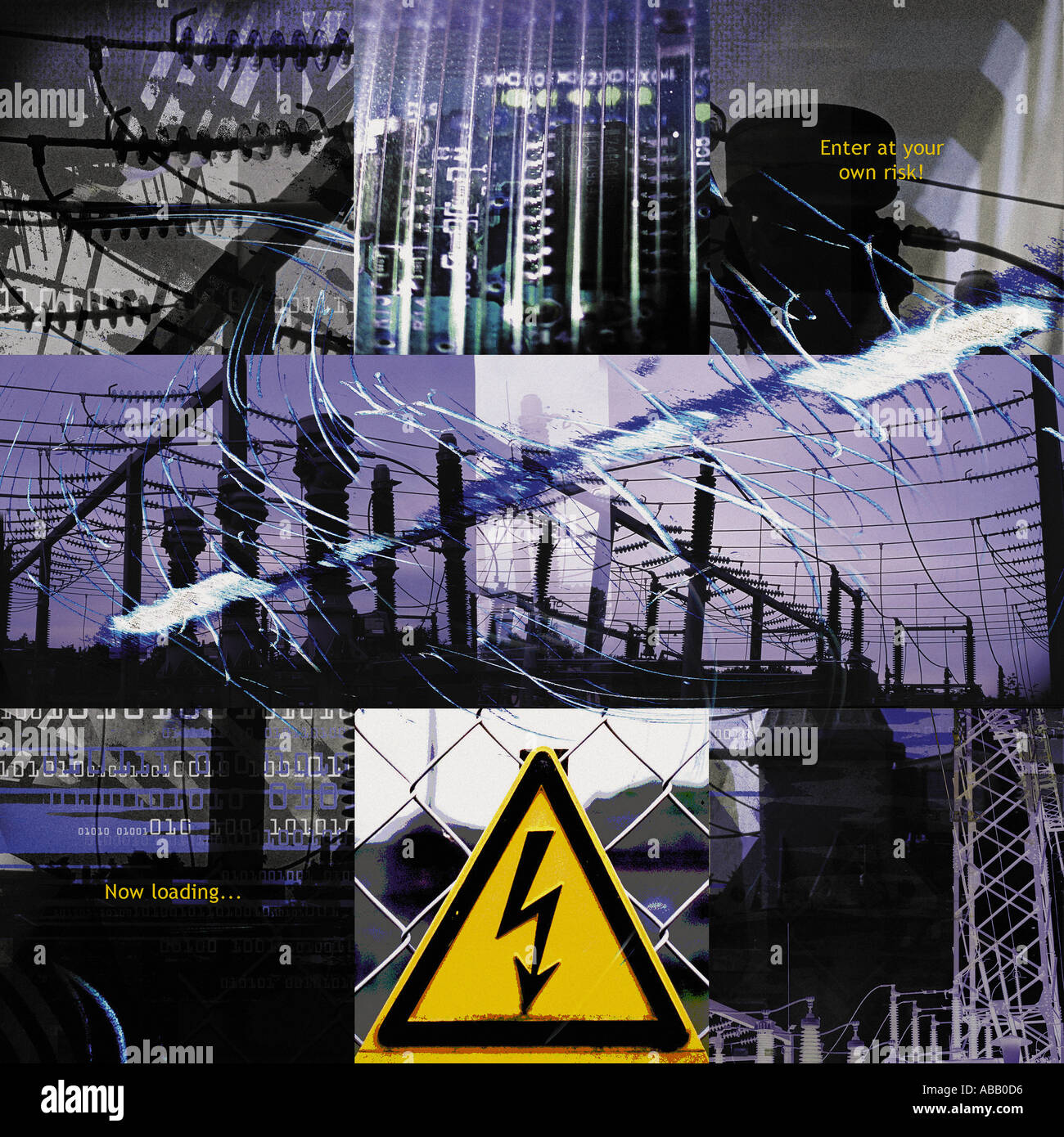 Power station and warning sign Stock Photo - Alamy