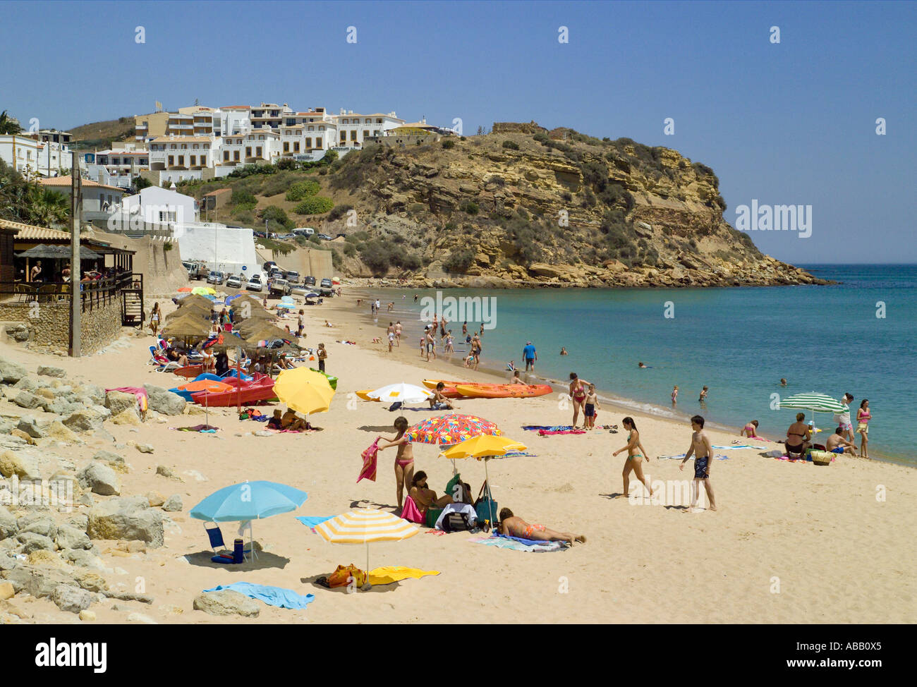 Algarve, Burgau Beach Stock Photo - Alamy