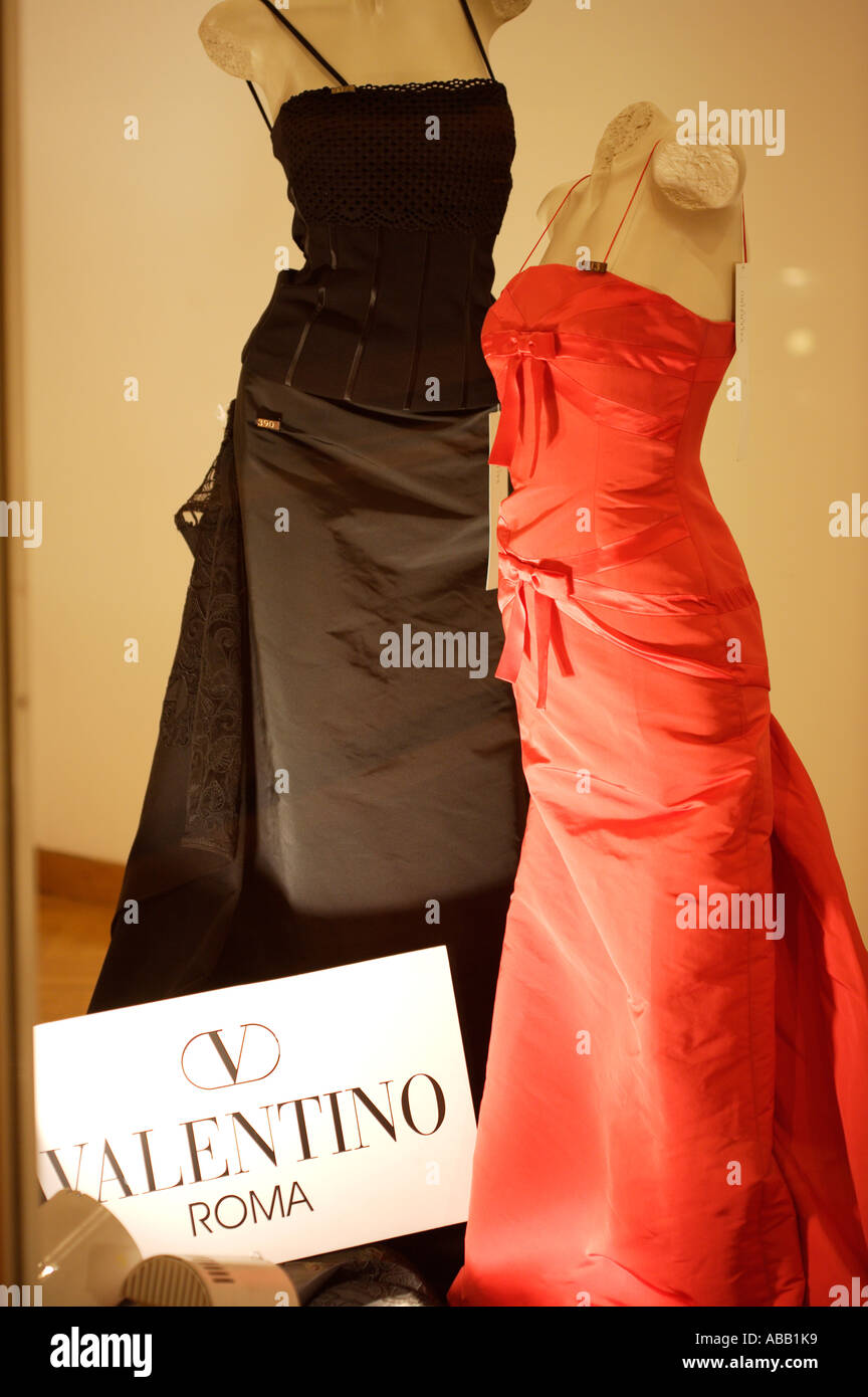 Valentino Window Display In Rome Stock Photo - Alamy