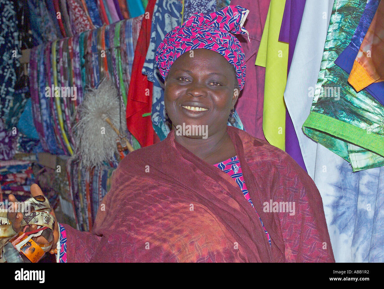 Banjul Market, Woman Stall Holder Stock Photo - Alamy