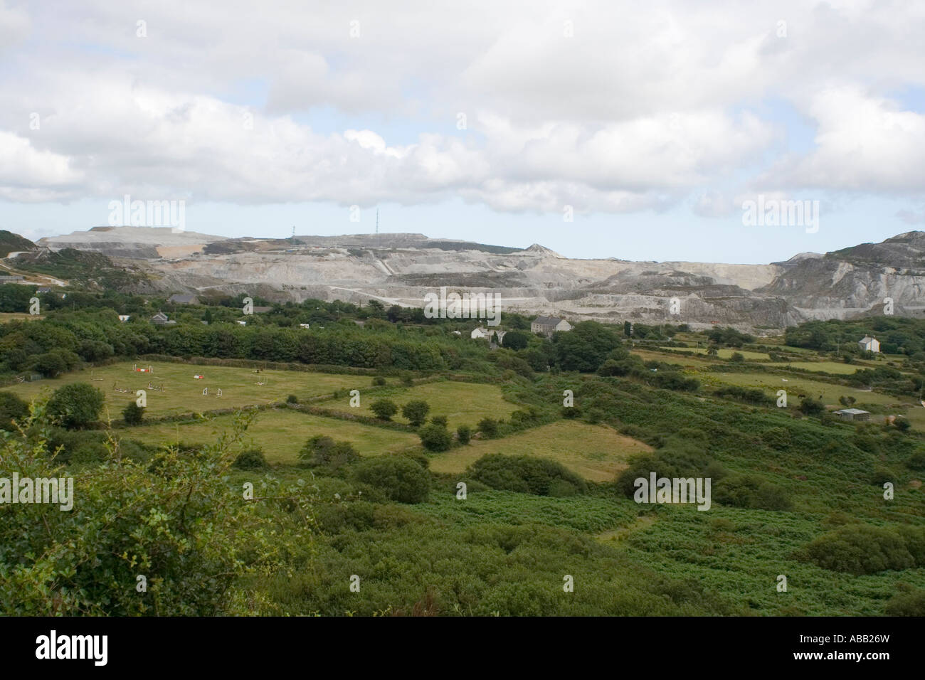 Cornish China Clay workings, known as the Cornish Alps Stock Photo - Alamy