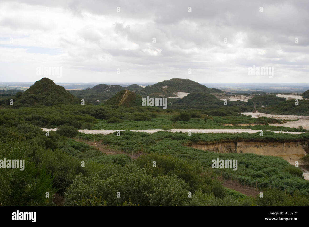Cornish China Clay workings, known as the Cornish Alps Stock Photo - Alamy