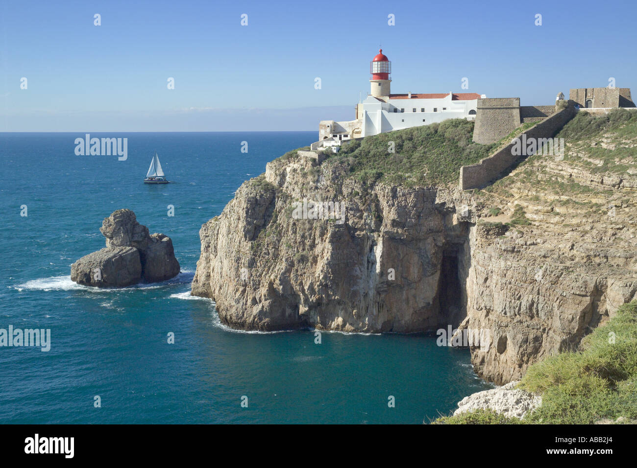 Cape St Vincent Lighthouse, Sagres, Algarve, Portugal Stock Photo - Alamy