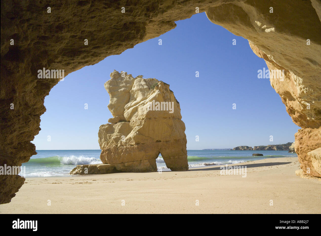Portugal, the Algarve, Praia Da Rocha, Rock Formations Stock Photo - Alamy