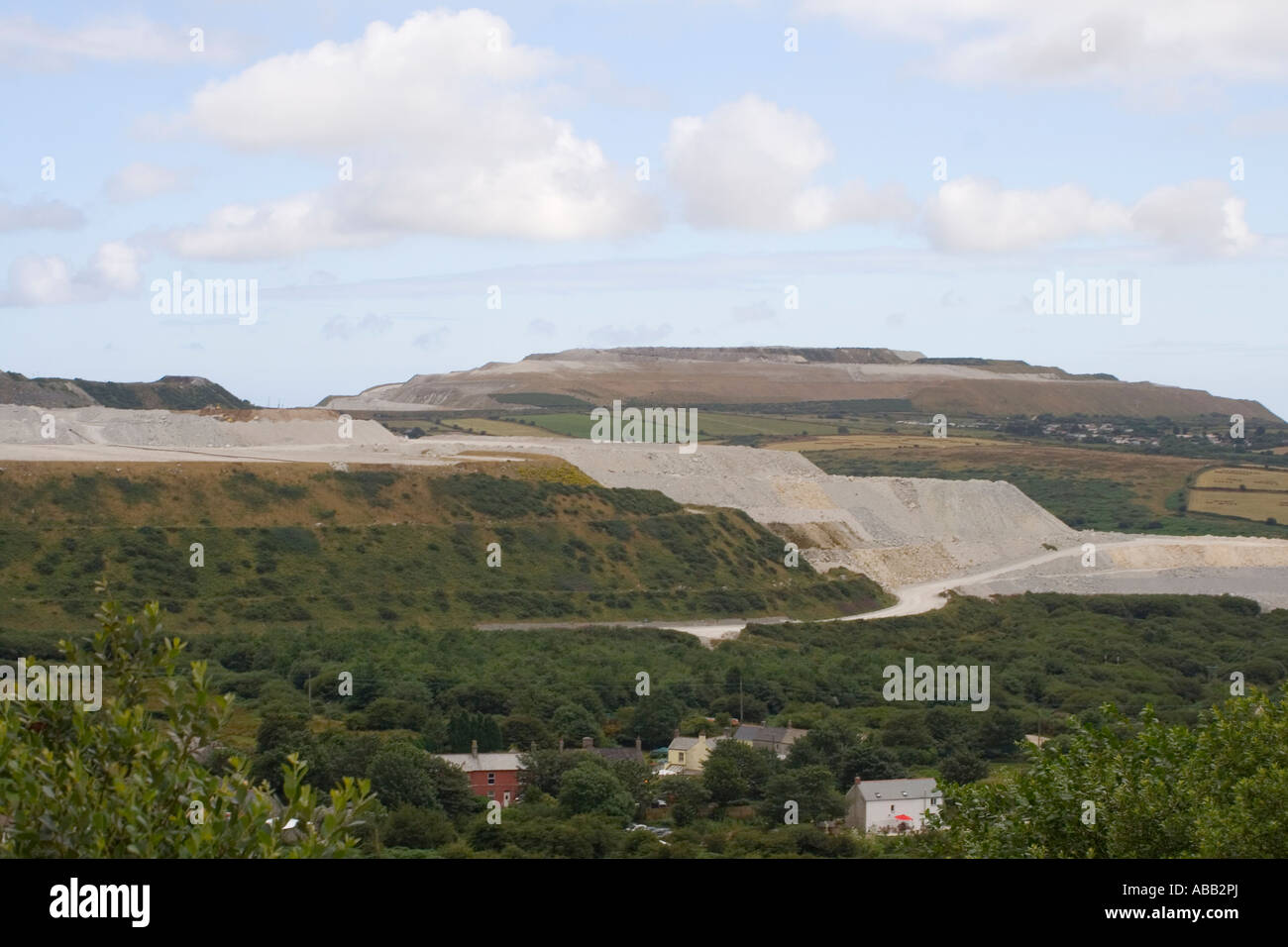 Cornish China Clay workings, known as the Cornish Alps Stock Photo - Alamy