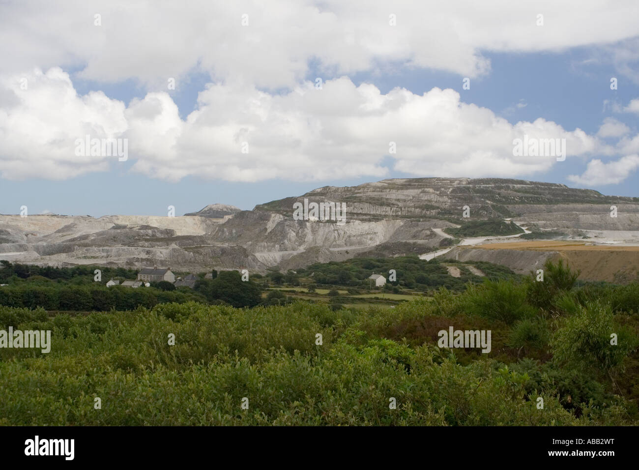 Cornish China Clay workings, known as the Cornish Alps Stock Photo - Alamy