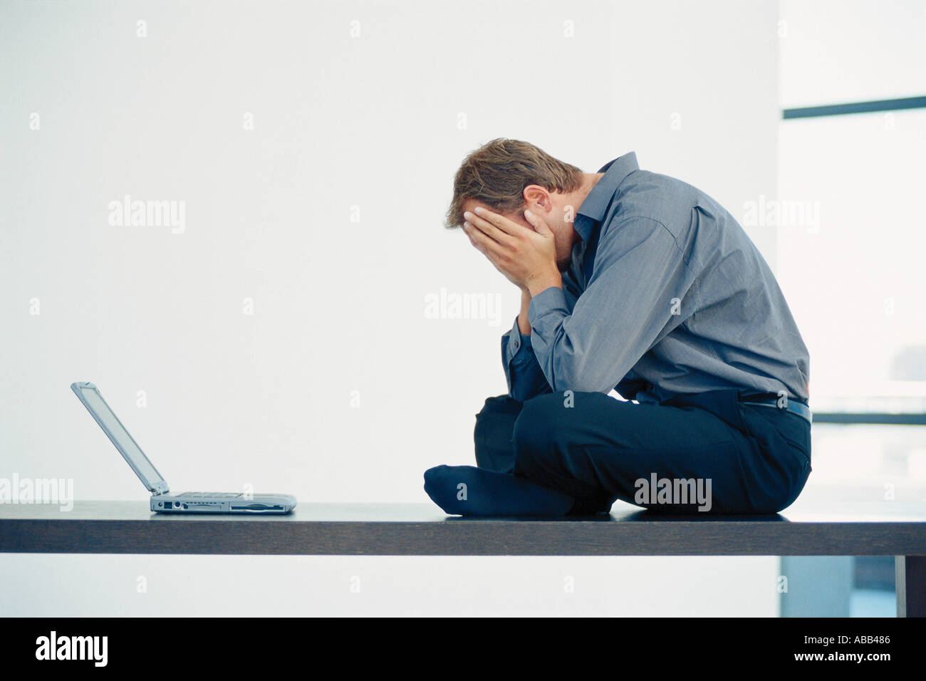Depressed computer hi-res stock photography and images - Alamy