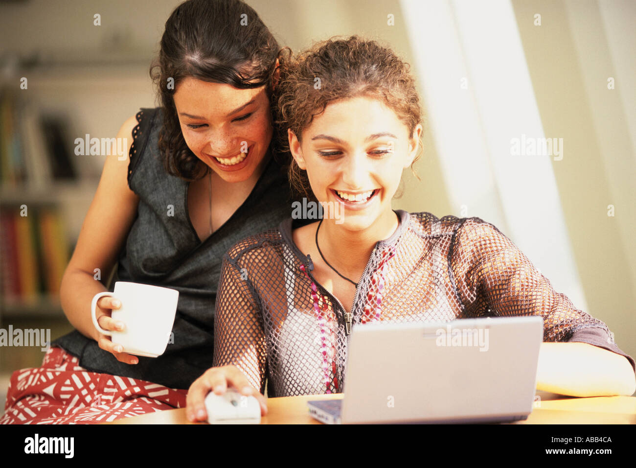 Women using a laptop computer Stock Photo - Alamy