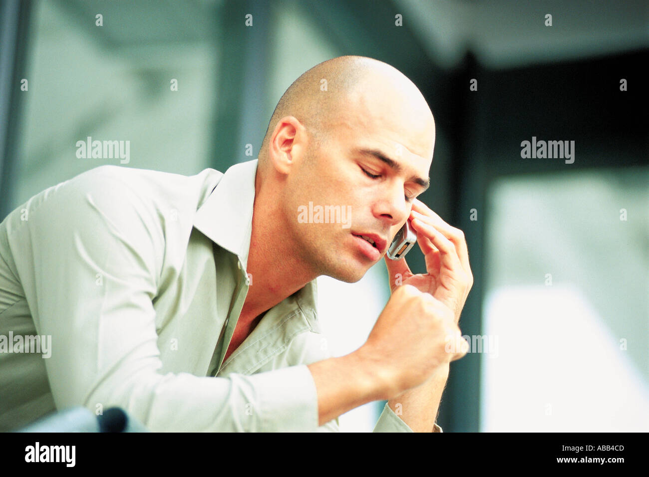 Man on cellphone Stock Photo - Alamy