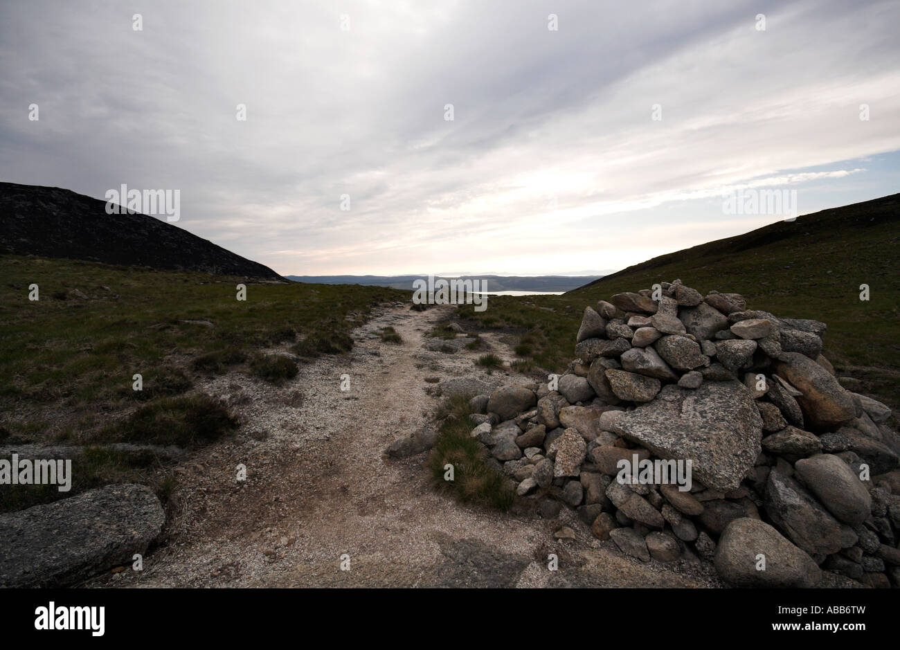 Cairn, Coire Fhionn Lochan, Arran, West Coast of Scotland, UK Stock ...