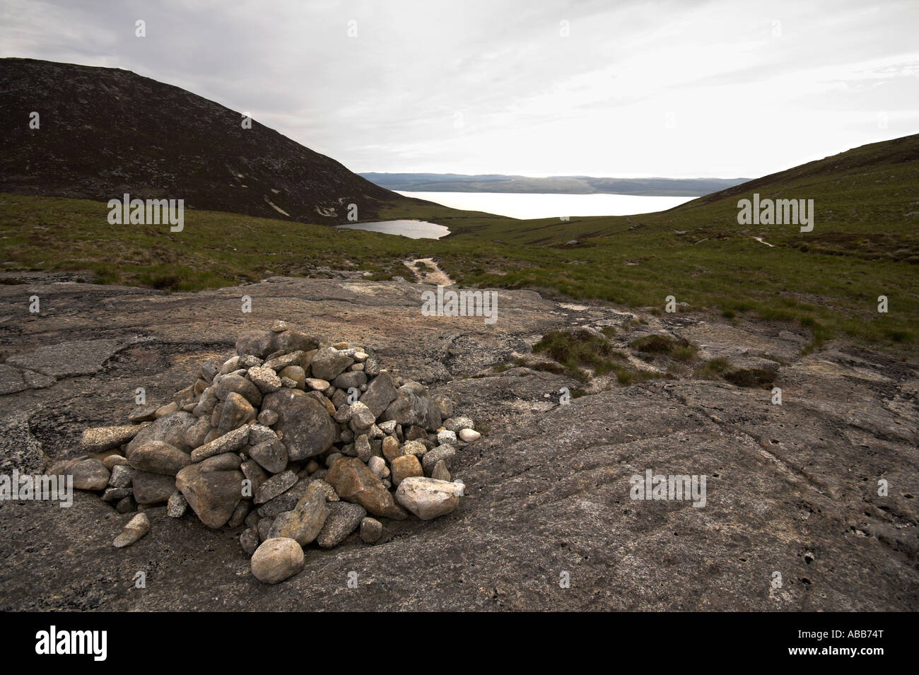 Cairn, Coire Fhionn Lochan, Arran, West Coast of Scotland, UK Stock ...