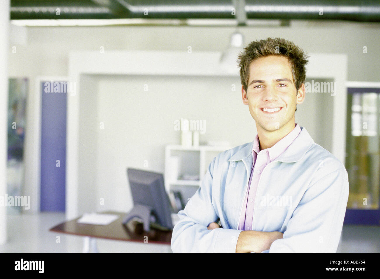 Man in an office Stock Photo - Alamy