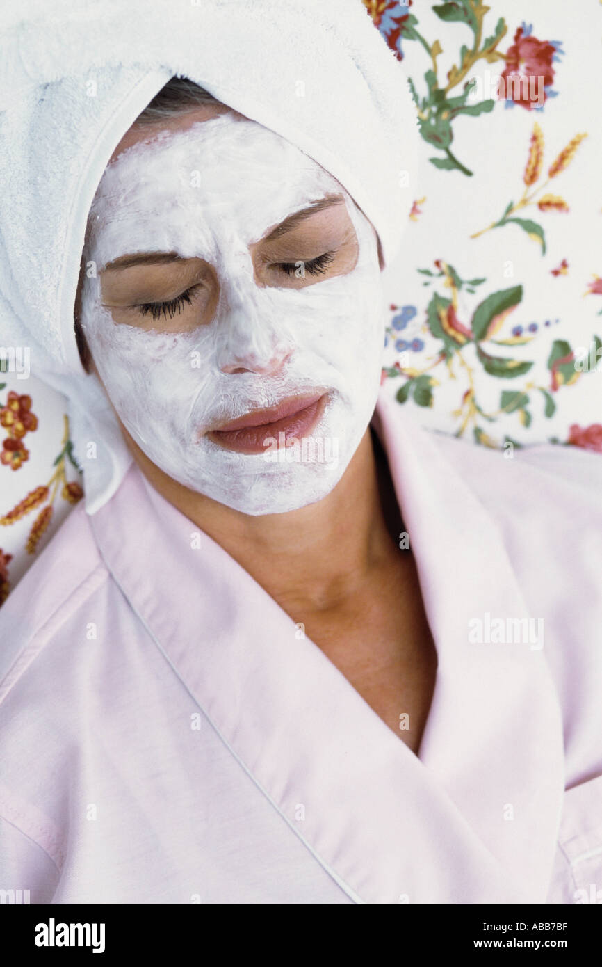 Woman with face mask Stock Photo - Alamy