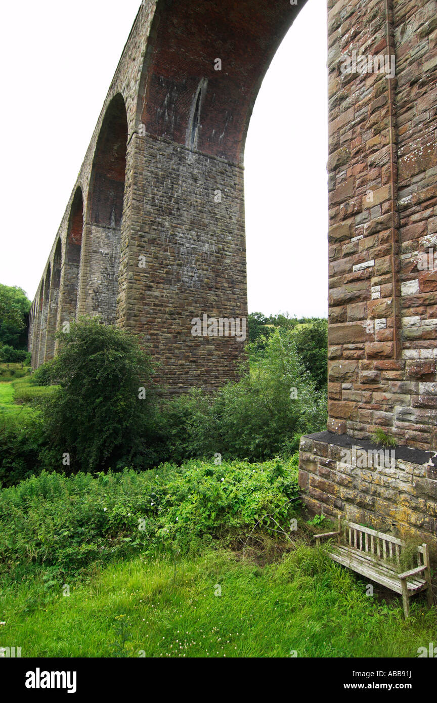 Disused railway viaduct over river Chew Pensford England Stock Photo ...