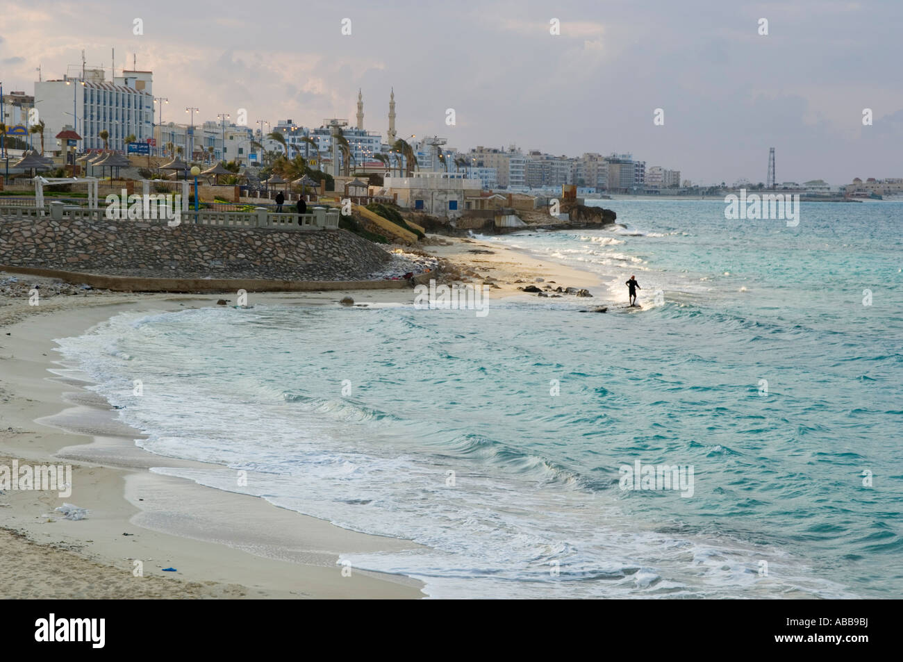 the waterfront, Marsa Matruh, Mediterranean Coast, Egypt Stock Photo ...