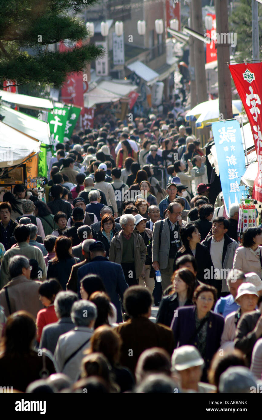 Kyoto, Japan, Crowded Commercial Pedestrian Street in During Cherry ...