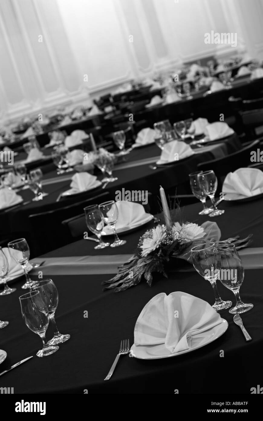 Market tables Black and White Stock Photos & Images - Alamy