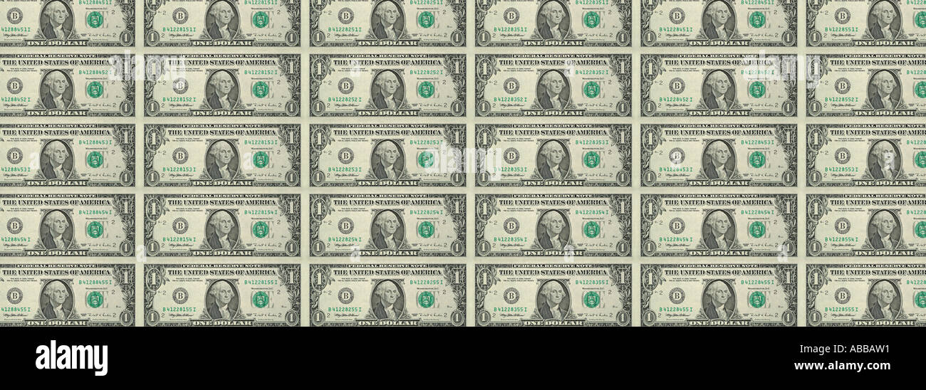 Rows of dollars hi-res stock photography and images - Alamy