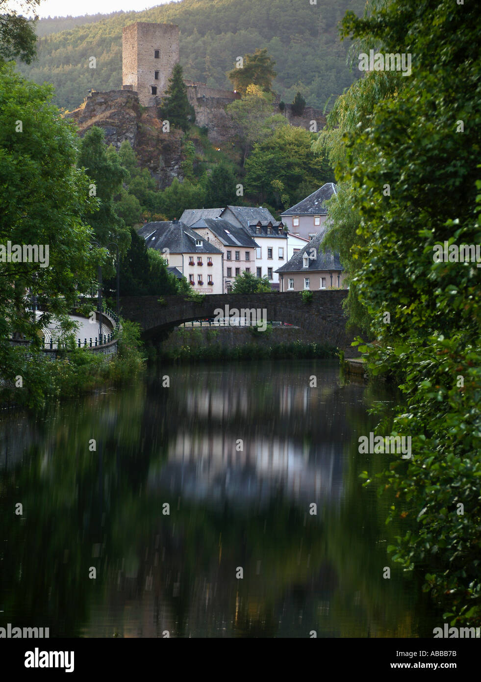 The village of Esch sur Sure Luxembourg Stock Photo - Alamy
