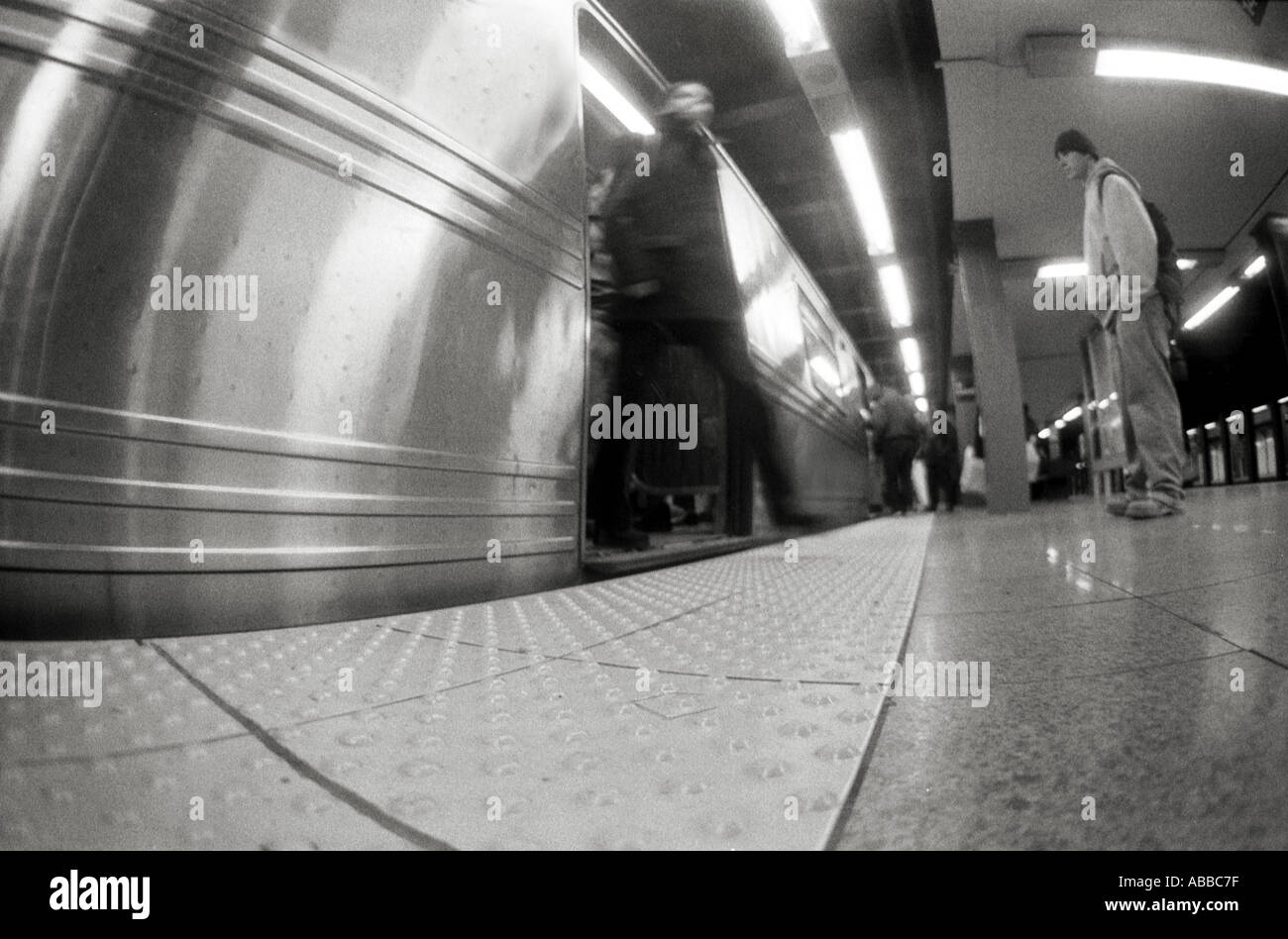 Fisheye new york subway train hi-res stock photography and images - Alamy