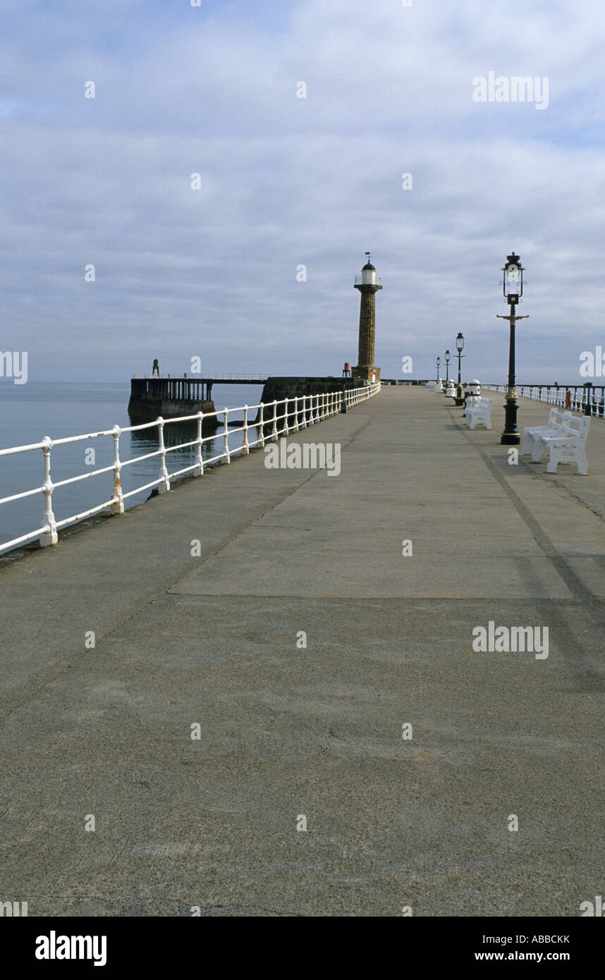 Whitby west pier breakwater hi-res stock photography and images - Alamy