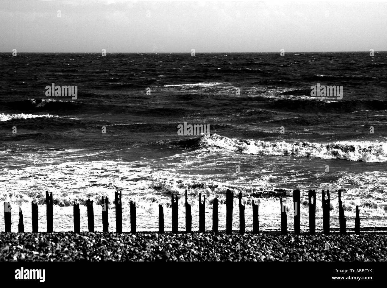 Old Beach fence on Wichelsea Beach Stock Photo - Alamy