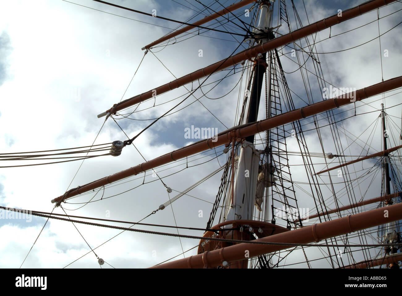 Sailing Ship's Rigging Stock Photo - Alamy