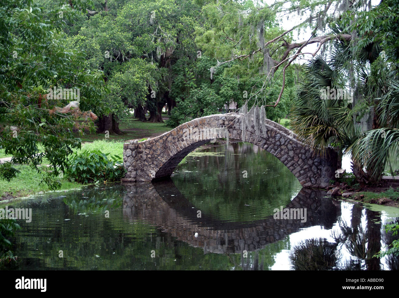Reflection of a Stone Bridge Stock Photo - Alamy